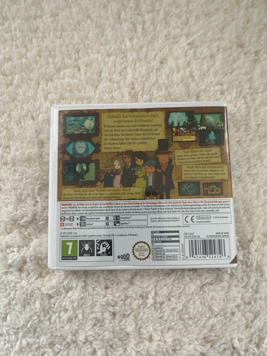 Professor Layton und das Vermächtnis von Aslant 3DS Nintendo (Neu ...