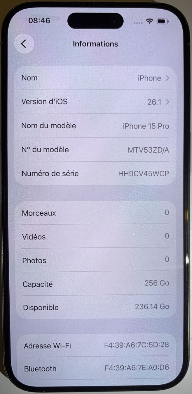 Iphone 15 Pro/256 Gb (Gebraucht) in Bulle für CHF 350 – mit Lieferung ...