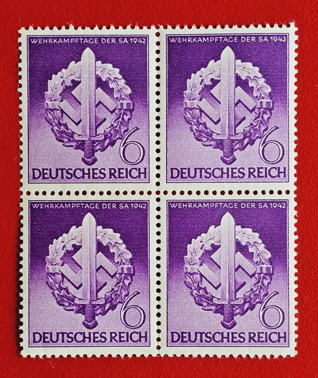 DEUTSCHES REICH HITLER PROPAGANDA VIERERBLOCK 1942** | Kaufen auf Ricardo
