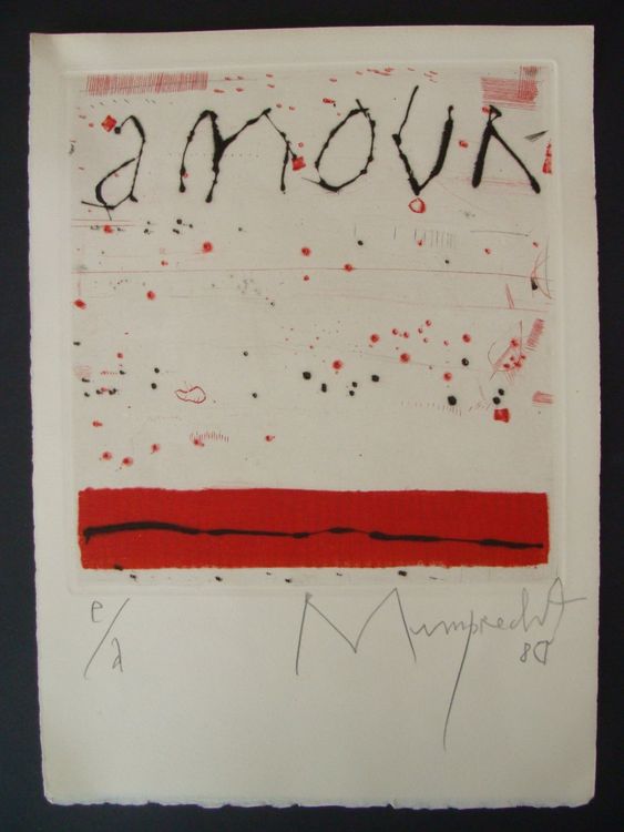 LITHOGRAPHIE AMOUR von MUMPRECHT SIGNIERT | Kaufen auf Ricardo