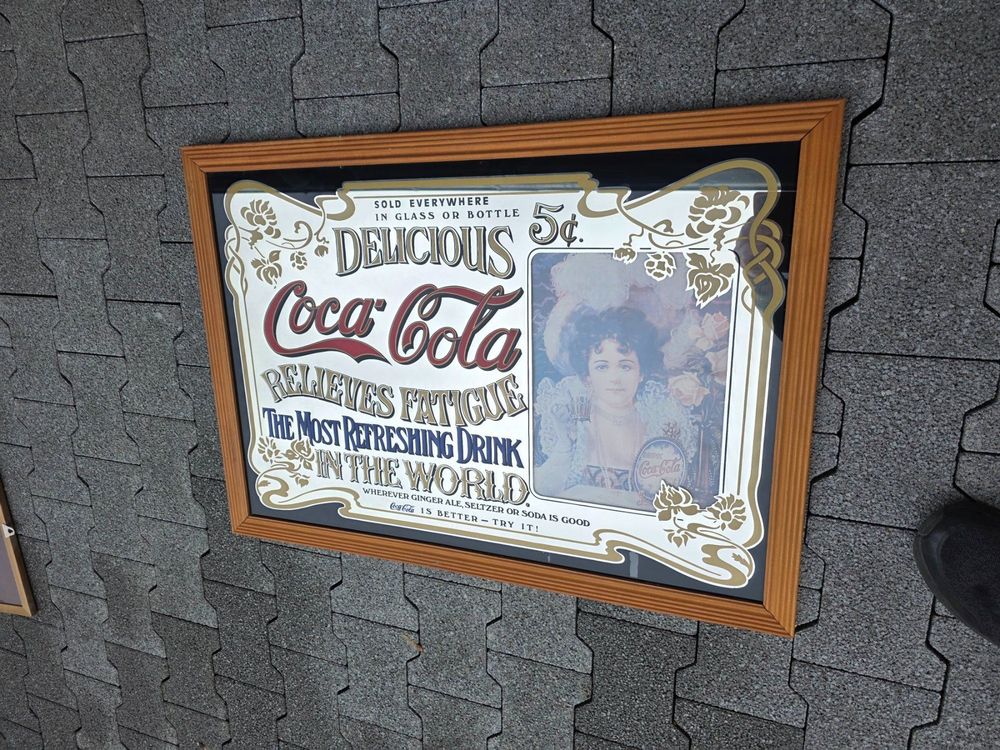Coca Cola Kult Werbe Spiegel Bild - 87 cm x 62 cm (Gebraucht) in ...