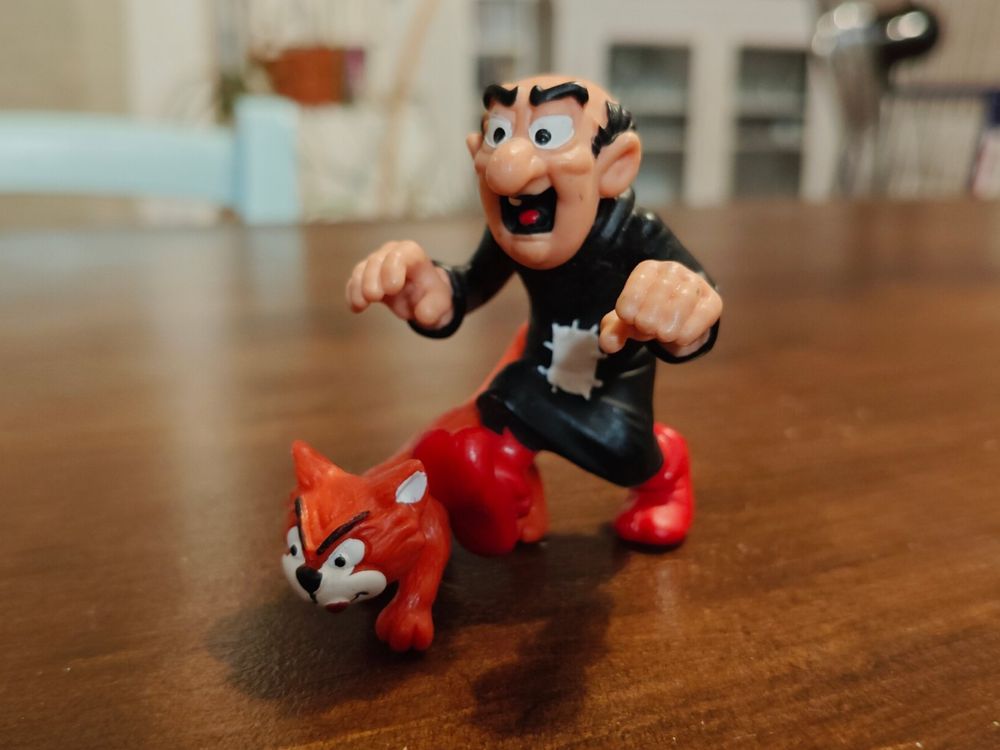 Gargamel mit Azrael - Die Schlümpfe Rarität, Top Zustand! (Neu (gemäss ...