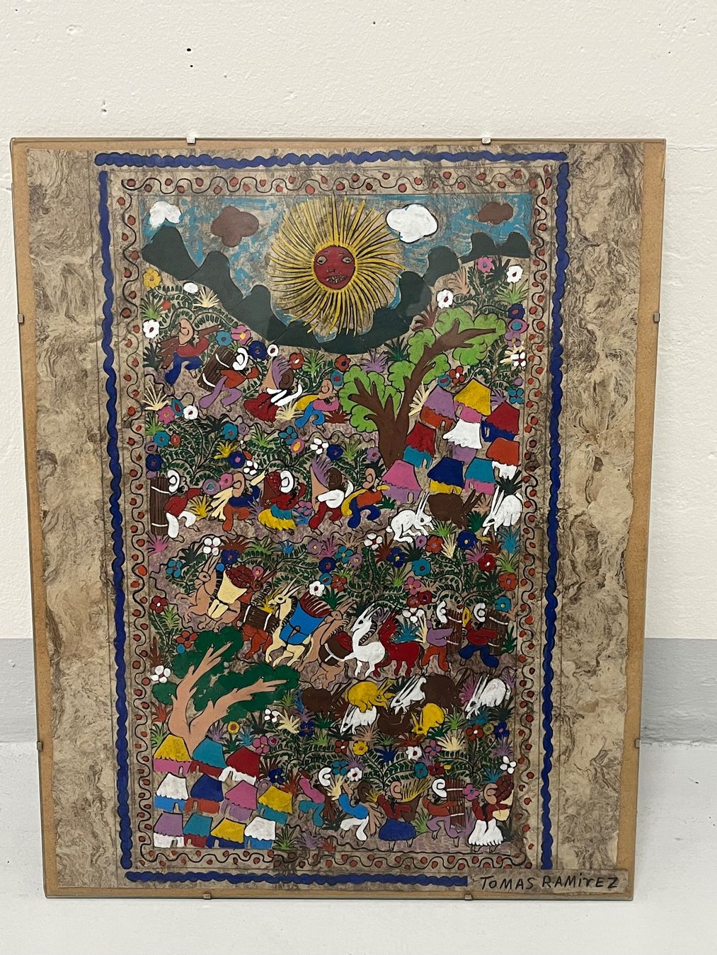 Tomas Ramirez Gemälde, Volkskunst, leuchtende Farben, signie (Gebraucht ...