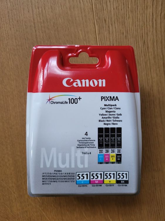 Originalle Druckerpatrone Canon PIXMA Multipack CLI-551 (Neu (gemäss ...