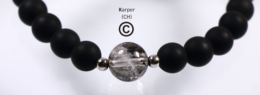 Onyx, Rutil Turmalin / Onyx, rutil tourmaline, 925 Rho | Kaufen auf Ricardo