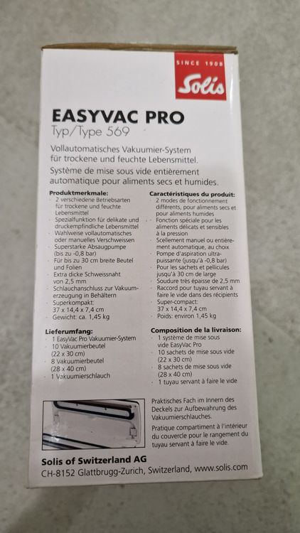 Vakuumiergerät: Solis EasyVac Pro Typ 569 | Kaufen auf Ricardo