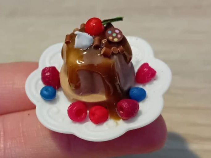 Schoko Puding Dessert, Handmade, Barbie, Setzkasten (Neu (gemäss ...