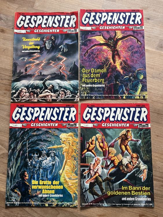 4 Grusel-Comics "Gespenster Geschichten" Nr. 53, 367, 368, (Gebraucht) in Gysenstein für CHF 9 ...