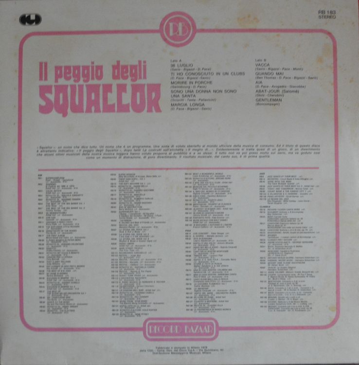 Langspielplatte Squallor (1978) (Gebraucht) in Obergösgen für CHF 20 ...