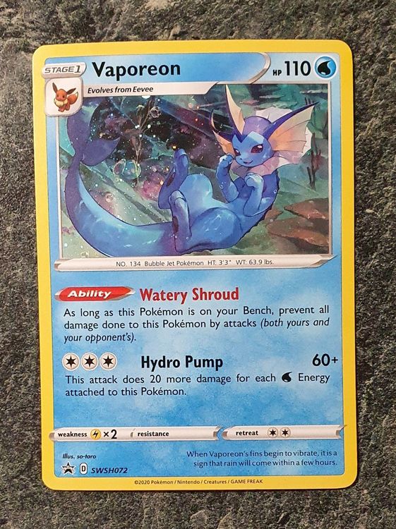 Kleavor Vstar Pokemon Box Vaporeon SWSH072 Black Star Promos - TCG ...