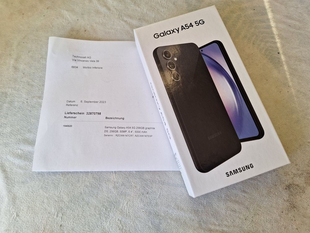 samsung galaxy A54 G5 256GB graphit | Kaufen auf Ricardo