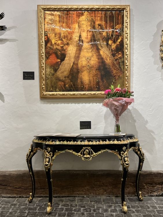 Gemälde King Tamar, Kunstler Mike Botticelli, Gold Leaf Art (Neu und ...