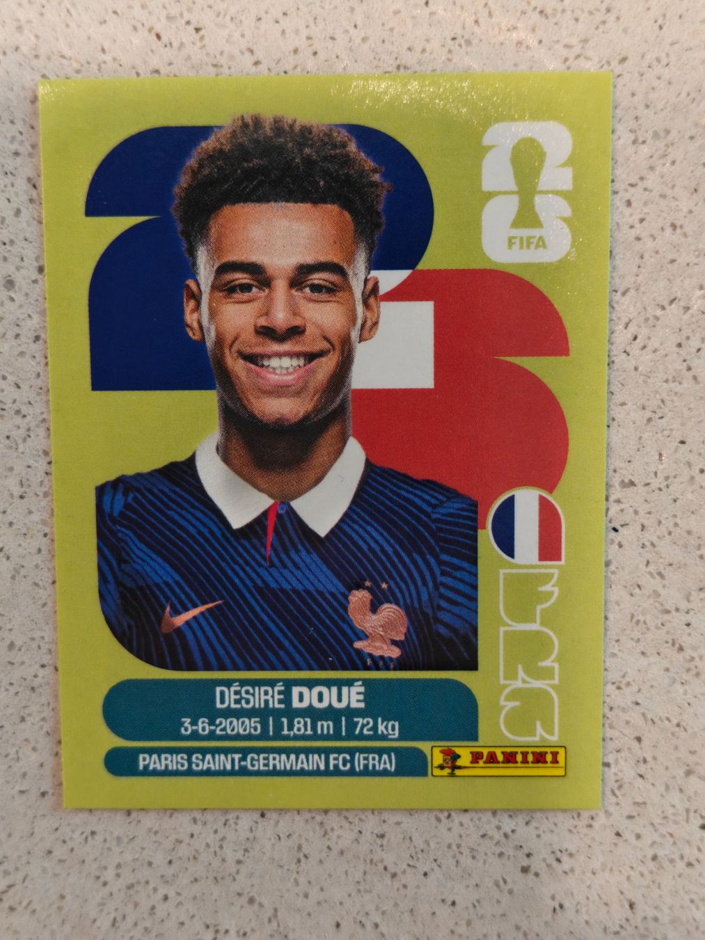 Panini Sticker WM 2026: Désiré Doué FRA 17 (Neu (gemäss Beschreibung ...