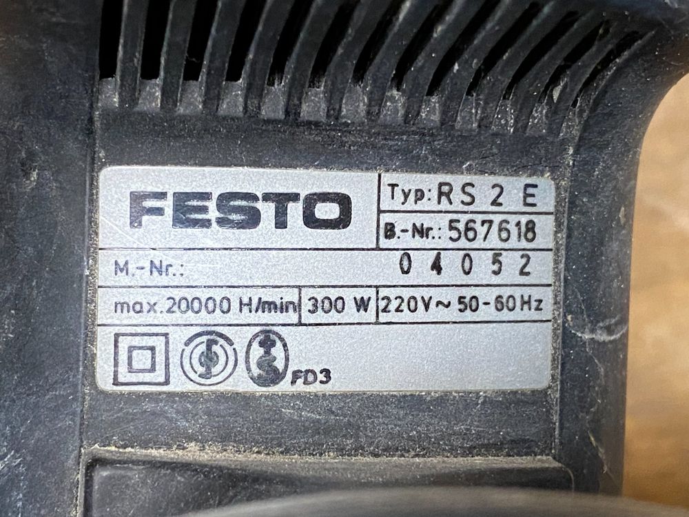 Rutscher / Vibrationsschleifer FESTO RS 2 E, 230 Volt (Gebraucht) in Worben für CHF 15 – mit ...