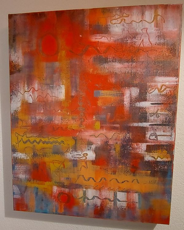 Bild"Abstrakte Geschichten",von mir selbstgemalt 50×40 (Neu (gemäss Beschreibung)) in Riehen für ...