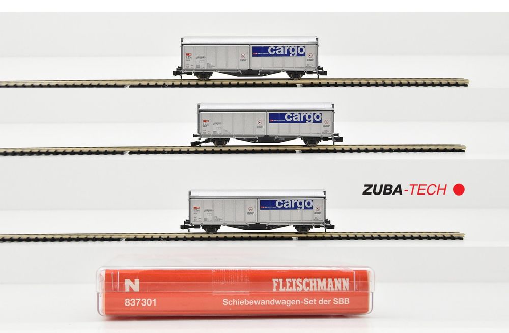 Fleischmann 837301 Schiebewandwagen-Set, SBB-Cargo Spur N (Gebraucht ...