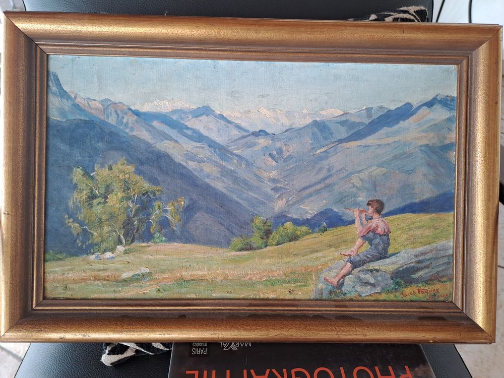 Locarno Jakob Wagner 1861-1915 Hirtenlied 30x40 cm Ticino | Kaufen auf ...
