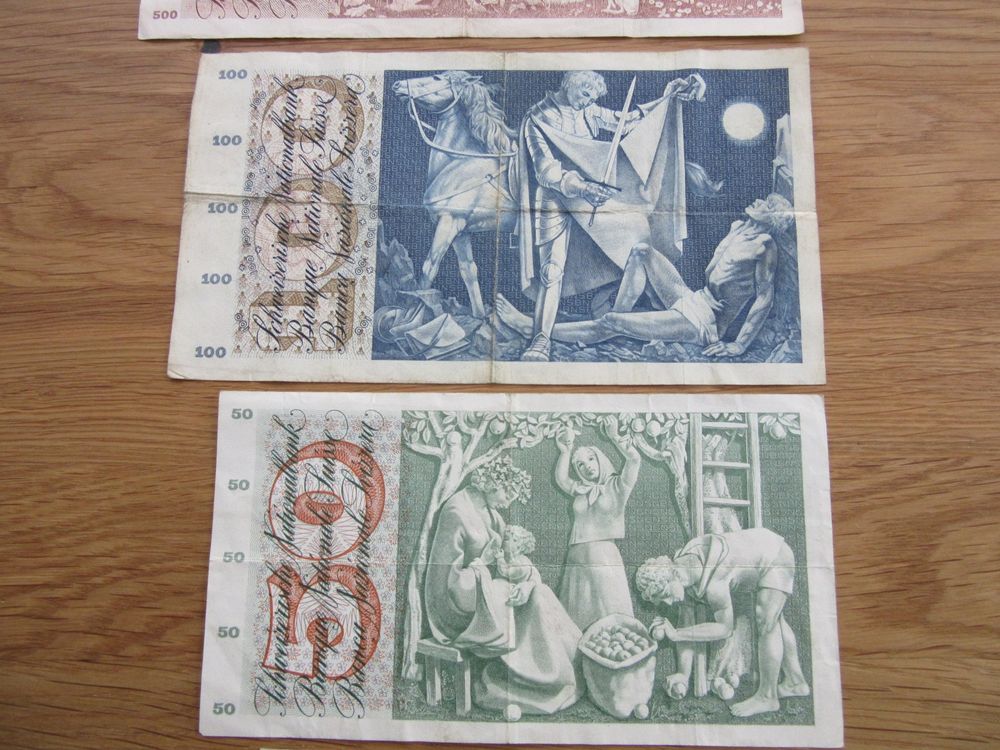 komplette Sammlung 1000-500-100-50-20-10 BANKNOTEN SCHWEIZ (Gebraucht ...