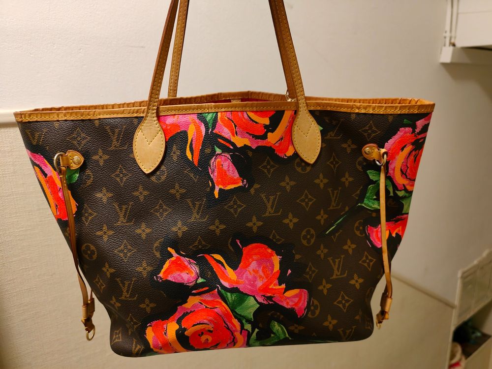 LOUIS VUITTON NEVERFULL MM ROSES MONOGRAM Ratenzahlung mögl. (Gebraucht ...