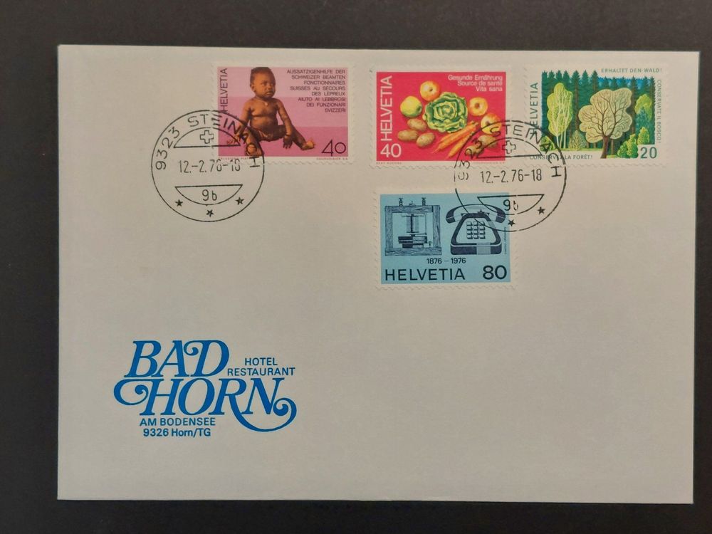 FDC Z572-575 Hotel Bad Horn, 24.2.1972, Steinach (Gebraucht) in ...