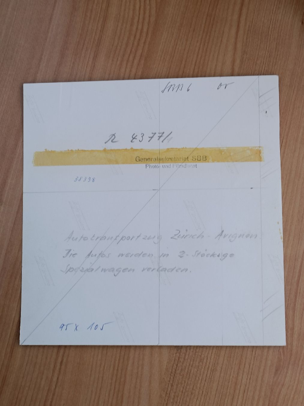 Bahn Photo SBB / Autotransportzug Zürich - Avignon ca. 1950 (Gebraucht ...