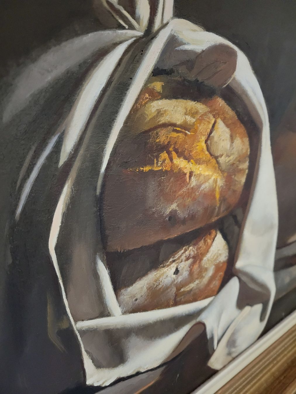 Tableau nature morte ' Pain & cruche' – Signé P. Jouffroy (D'occasion ...
