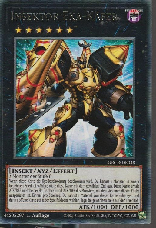 TCG YU-GI-OH! GRAND CREATORS GRCR DE 048 Insektor Exa-Käfer | Kaufen auf Ricardo