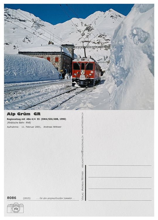 Alp Grüm Bahnhof Bernina Poschiavo Bahn RhB ABe 4/4 III 55 | Kaufen auf Ricardo