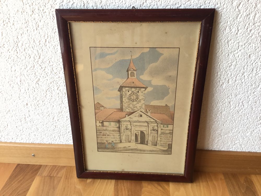 Antique gravure coloriée signée A. H. (Gebraucht) in Malleray für CHF 1 – mit Lieferung auf ...