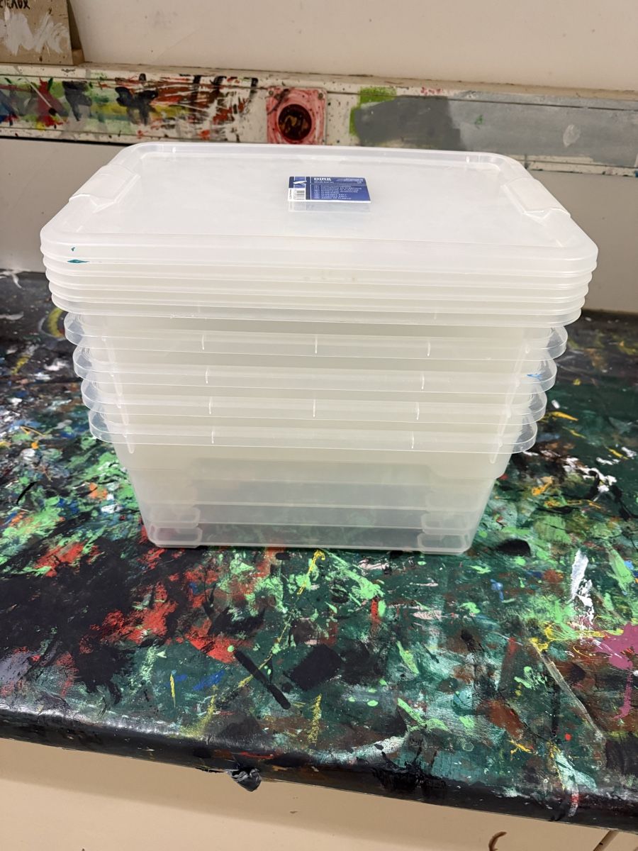 Lot de 5 boîtes de rangement, plastique transparent DIRK (3) (D ...