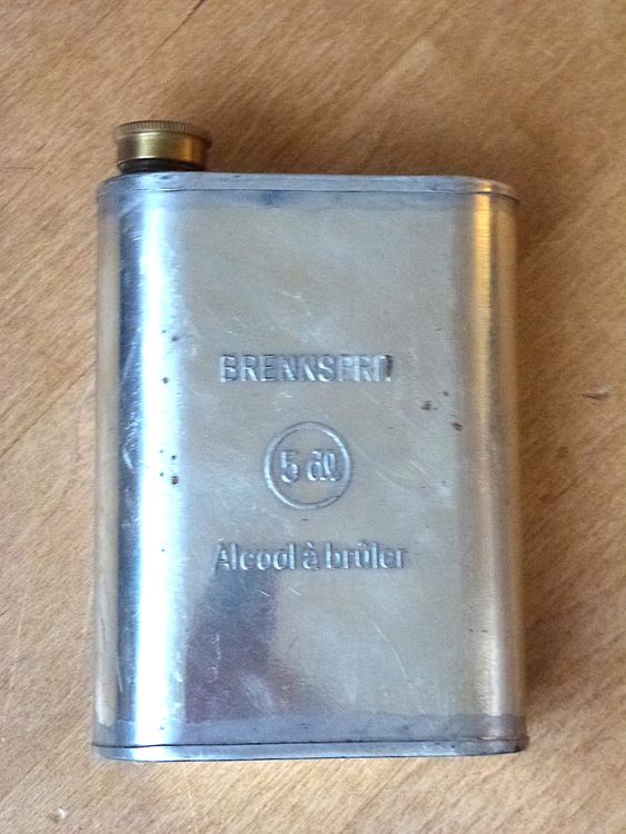 Vntage Blechkanister für Brennsprit 5 dl Messingdeckel leer (Gebraucht ...