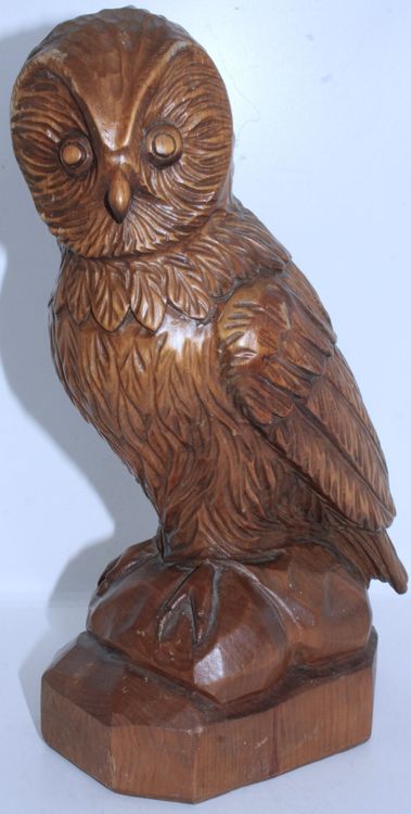 grosse EULE aus Holz (33 cm) / evtl. Brienz Schnitzarbeit ? (Gebraucht) in Allschwil für CHF 15 ...