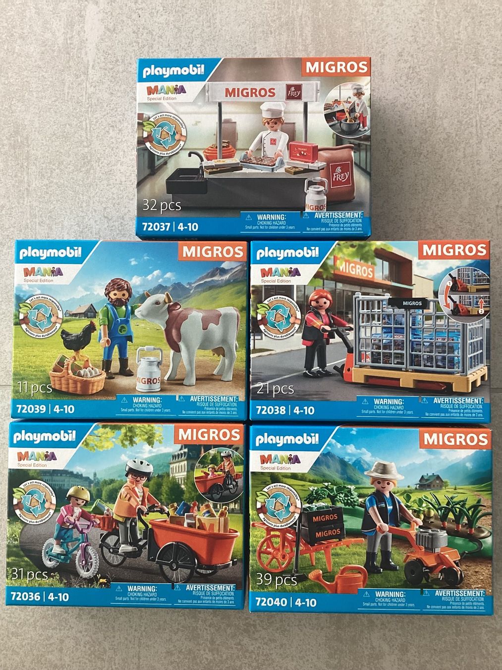 Playmobil Migros Mania Special Edition, 5er komplett Set (Neu und ...