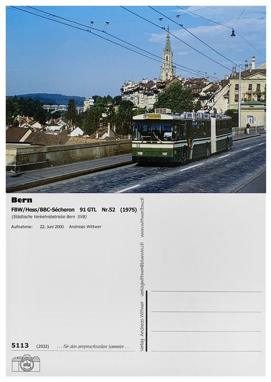 Bern Nydegg Matte Altstadt Trolleybus FBW SVB Bernmobil (Neu (gemäss Beschreibung)) in Bern für ...