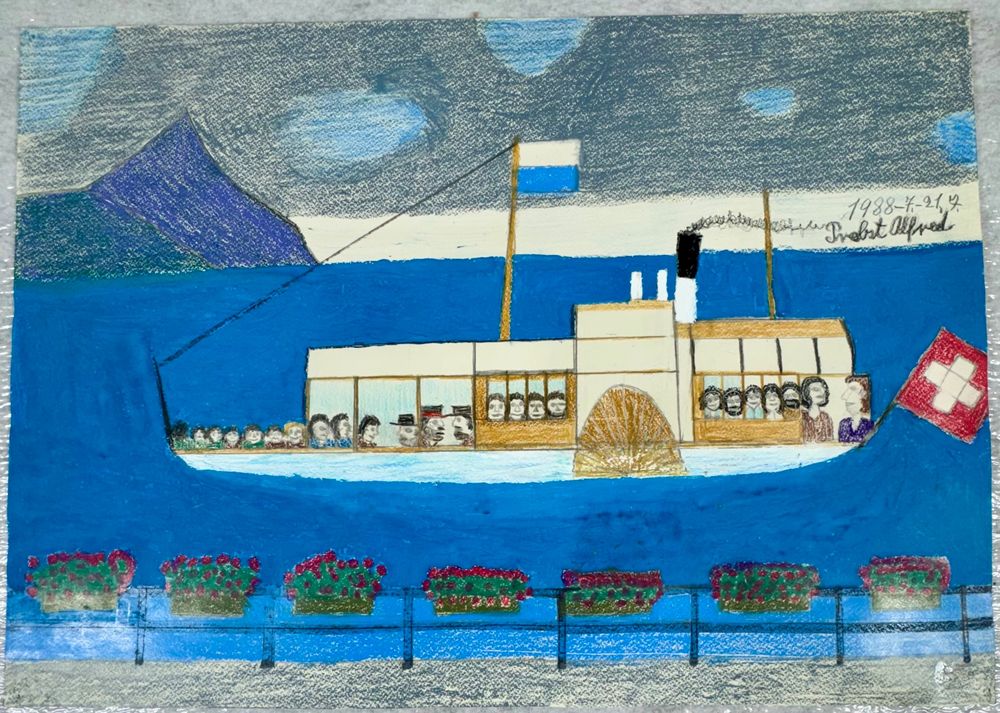 Alfred PROBST (1919-1995) Art Brut Malerei Signiert | Kaufen auf Ricardo