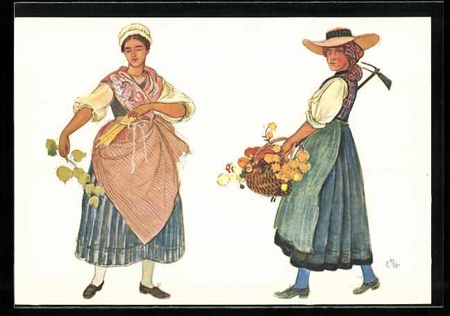 sign. E. Biéler: Vevey, Fete des Vigner | Kaufen auf Ricardo