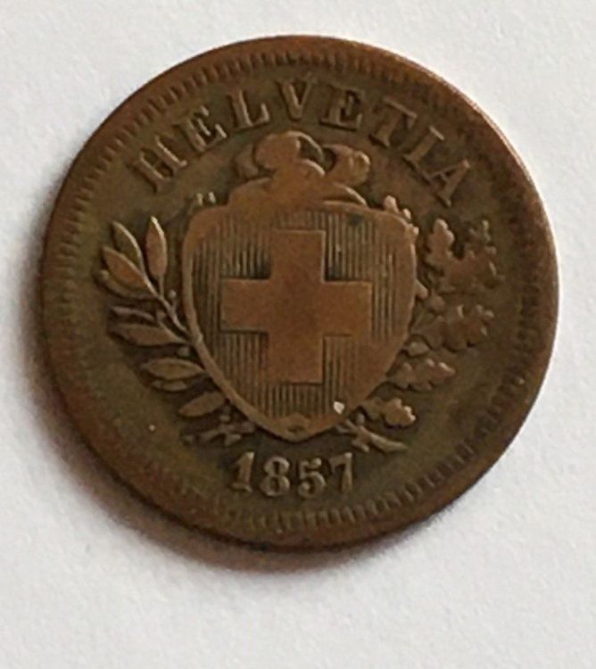 1 Rappenmünze 1857 (Gebraucht) in untervaz für CHF 30 – mit Lieferung auf Ricardo kaufen
