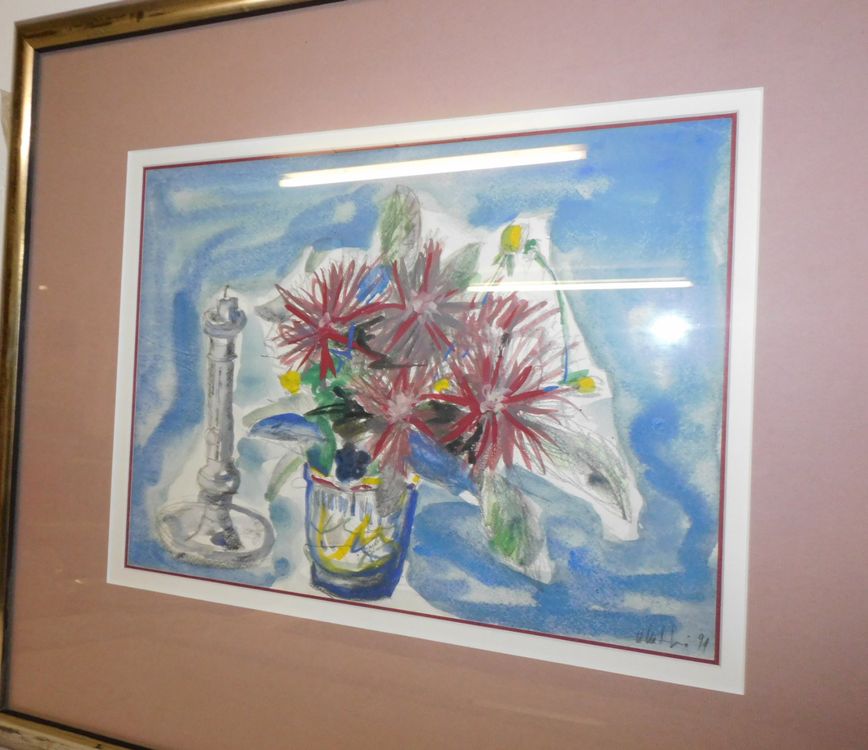Rausverkauf - Kunst Aquarell signiert datiert mod Stilleben | Kaufen auf Ricardo