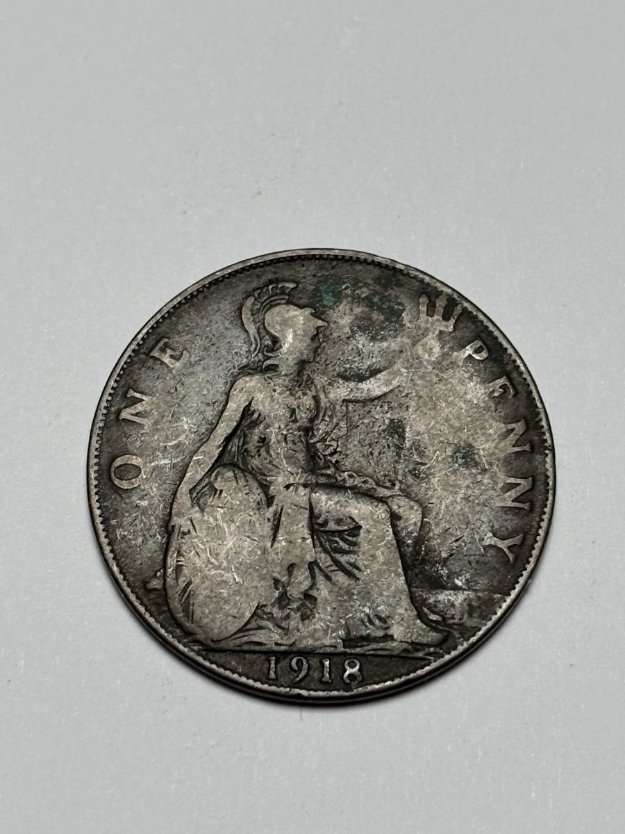 Pièce de monnaie ancienne: 1 penny 1918, Royaume-Uni. (D'occasion) à La ...