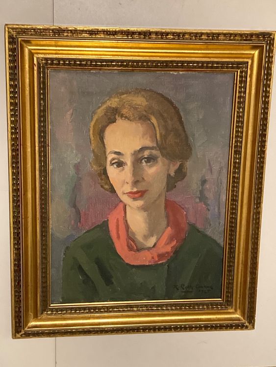 Karl Roth Coraux 1965 (1903-1978) Portrait signiert Frau (Gebraucht) in ...