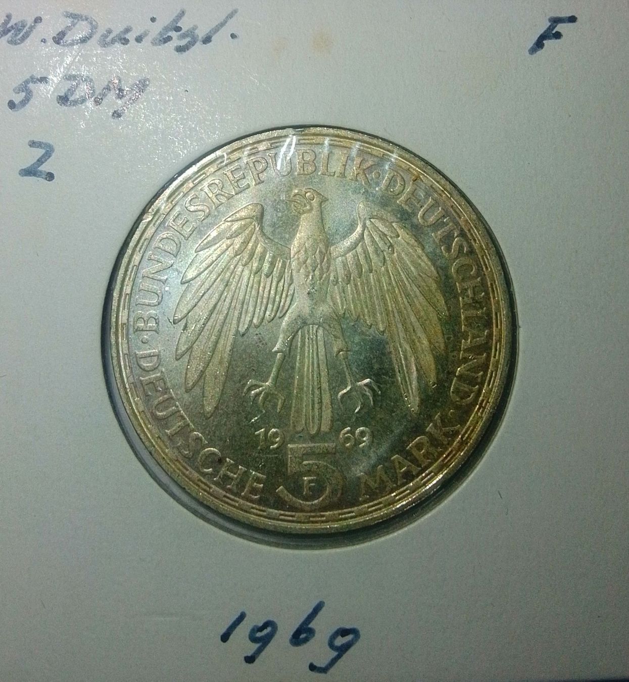 Seltene 5 Deutsche Mark Münze, 1969, Top Zustand! (Neu (gemäss ...