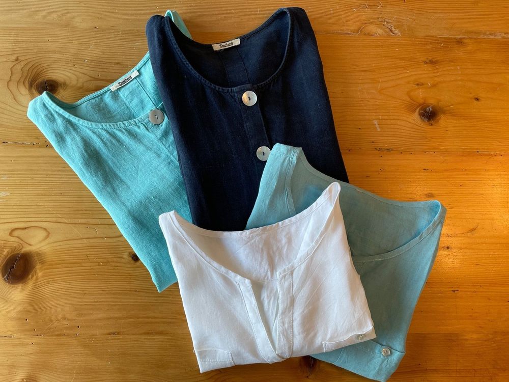2 Blazer, 2 Blusen, Leinen von Deerberg, Gr. 44 | Kaufen auf Ricardo