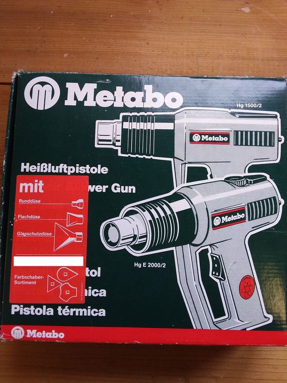 Heissluftpistole Metabo Hg 1500/2 mit 3 Düsen (Gebraucht) in Altikon für CHF 35 – nur Abholung ...