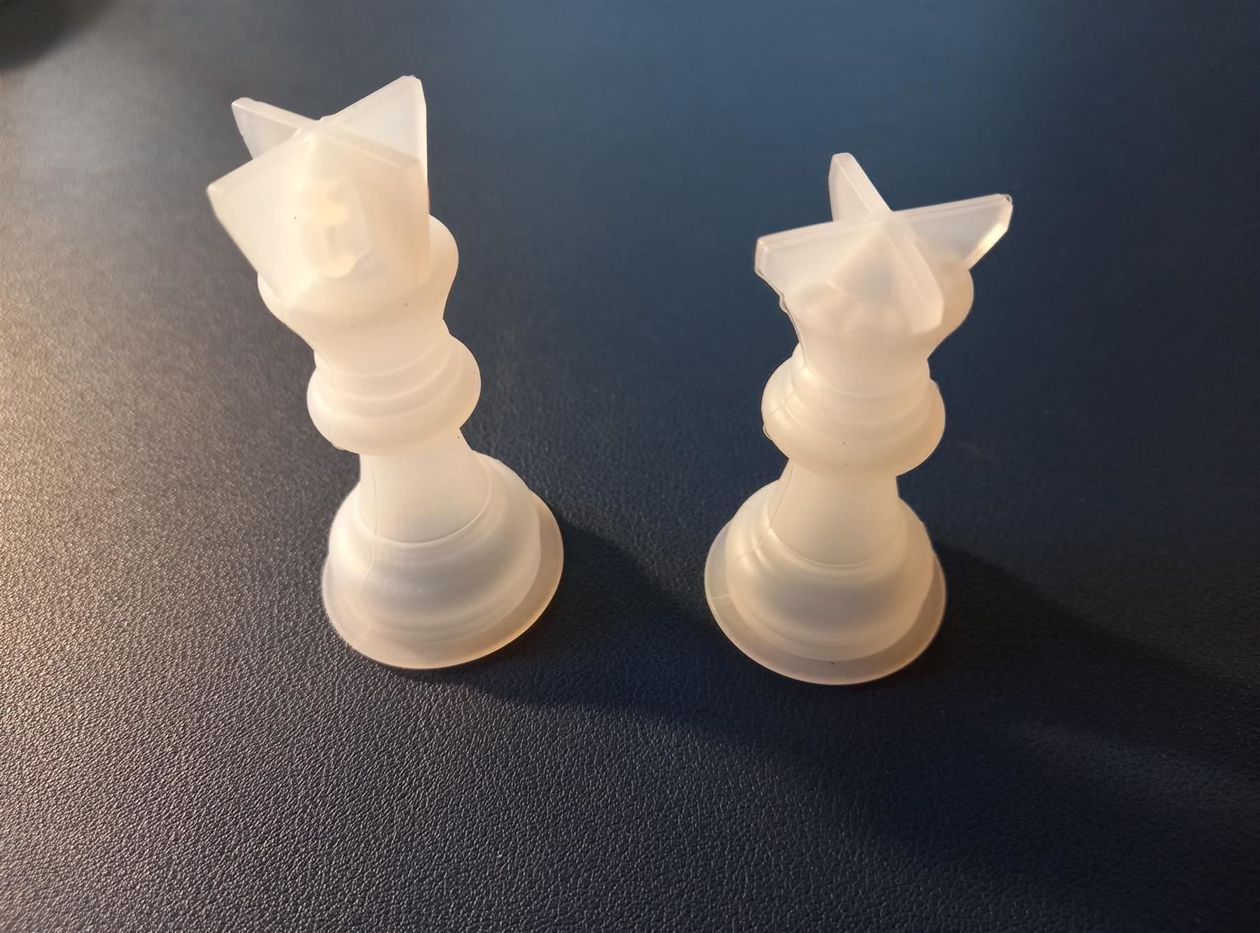 6x 3D Form für Schachfiguren - Moule silicone jeu d'échec (Neu (gemäss ...