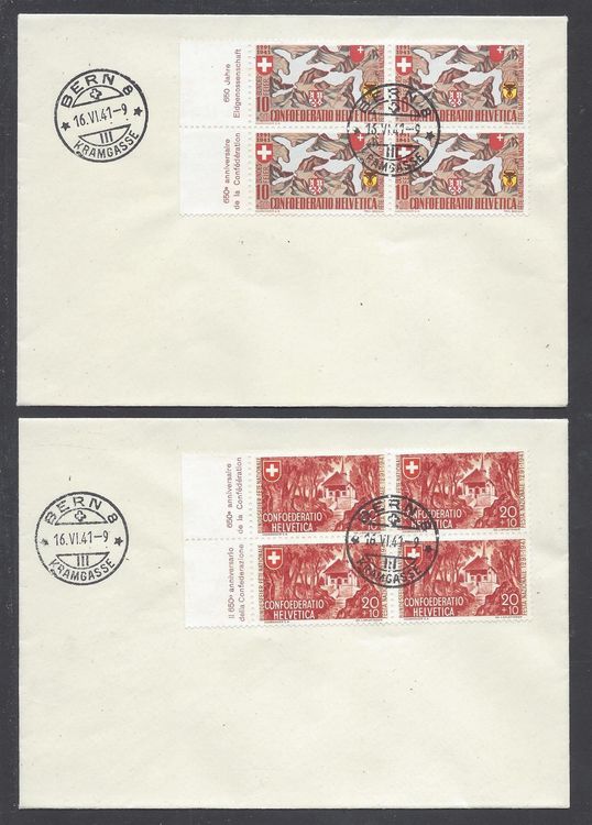 1941: Nr. B13 + B14 im VB auf Brief (Gebraucht) in Gümligen für CHF 5 – mit Lieferung auf ...