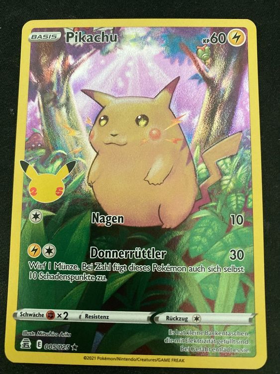Pokemonkarte Pikachu Celebrations (Neu (gemäss Beschreibung)) in Neuhausen für CHF 2 – mit ...