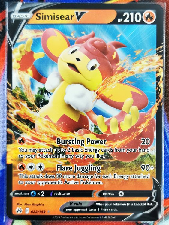 Pokemon Simisear V 022/159 Ultra Rare Crown Zenith EN | Kaufen auf Ricardo