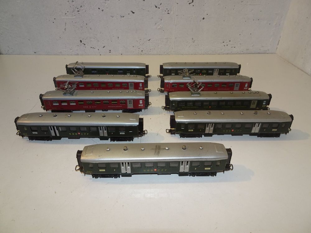 9 Märklin Personenwagen Restaurant SBB Blech Drehflügel HO | Kaufen auf Ricardo