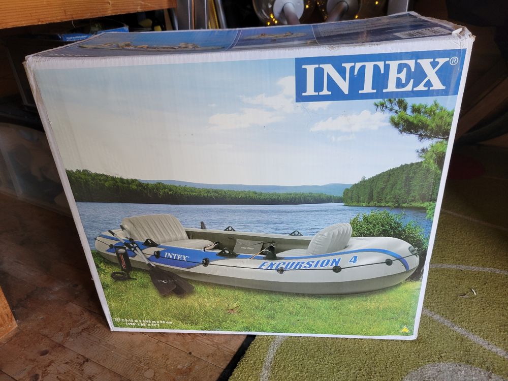 Neues Schlauchboot INTEX Excursion 4 für die Familie | Kaufen auf Ricardo