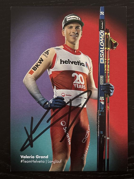Signierte Autogrammkarte Valerio Grond Langlauf (Neu (gemäss ...